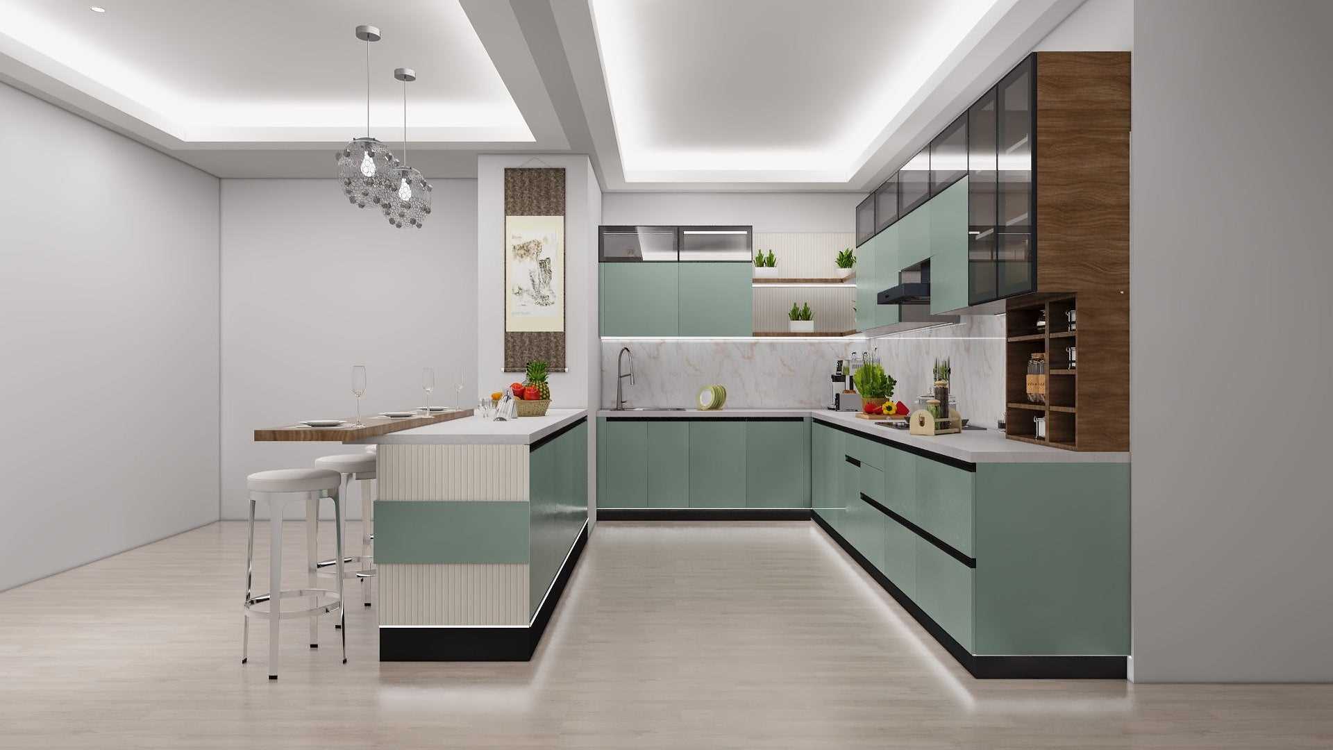 Buy Premium Island Modular Kitchen at Best Price in India – Radon India